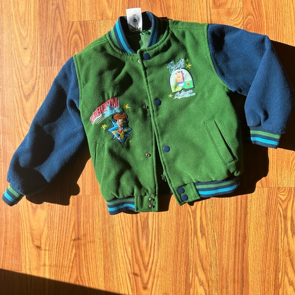Disney | Jackets & Coats | Disney Jacket Toy Story Woody Buzz Green ...